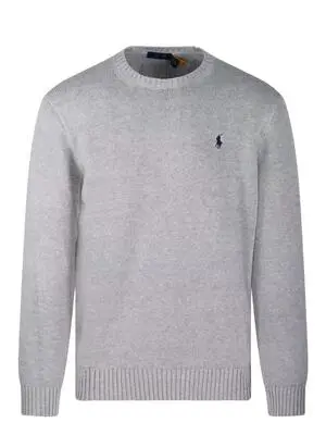 Polo Ralph Lauren Polo Pony-embroidered Crew-neck Sweater - Grey