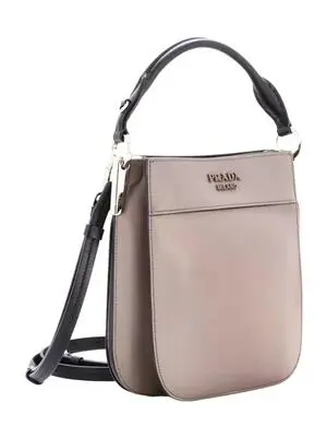 Prada Margit Hobo Small Crossbody Bag - Grey