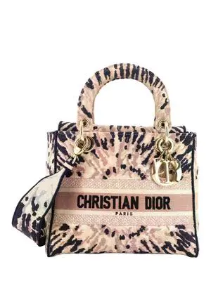 DIOR Lady D-Lite Embroidered Canvas Satchel