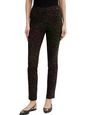 Guess Leopard-pattern Trousers - Black