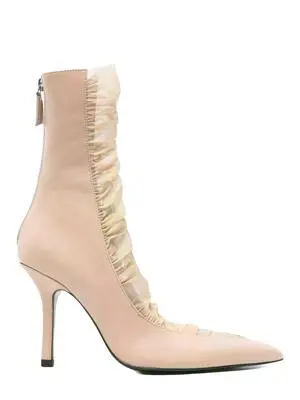 Patrizia Pepe 95mm Second-skin Ankle Boots - Neutrals
