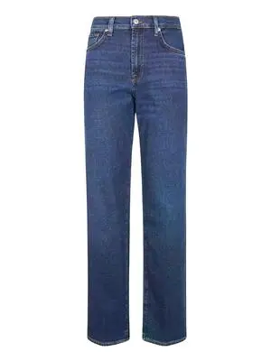 7 For All Mankind Five-pocket Straight Leg Jeans - Blue