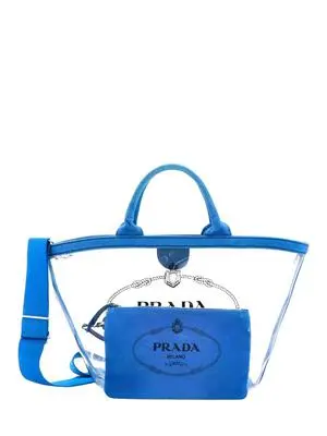 PRADA Logo PVC Tote Bag