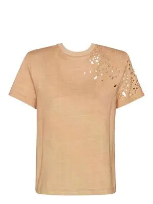 SEROYA Cut-out T-shirt - Neutrals