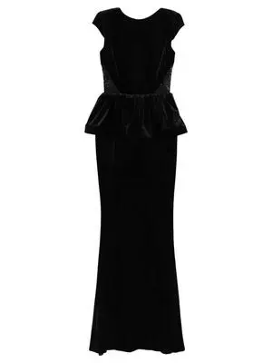 SILK LOVE & LACE Dominique Maxi Dress - Black