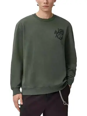 ALLSAINTS Crew Neck Print Sweatshirt - Green