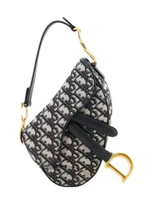Dior Saddle Handbag Oblique Canvas Mini - Blue