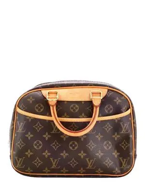 LOUIS VUITTON Trouville Handbag Monogram Canvas Satchel - Brown
