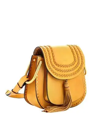 Chloé Hudson Whipstitch Leather Medium Crossbody Bag - Yellow