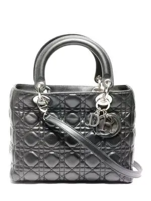 Dior 2009 Lady Two-way Handbag - Black