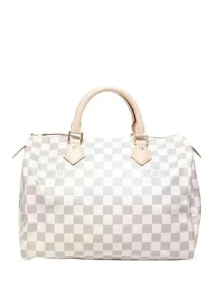 LOUIS VUITTON 30 Speedy Damier Azur Tote - White