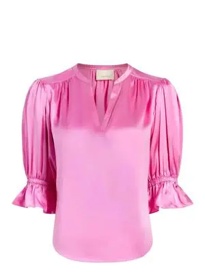 Cinq À Sept Fiona V-neck Blouse - Pink