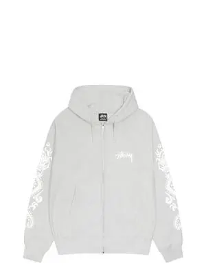 StÜssy Dragons Zip Hoodie - Fog