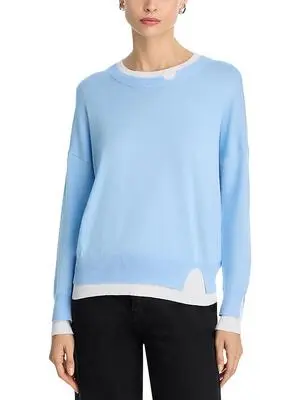 SIX FIFTY Claire Crewneck Sweater - Light Blue