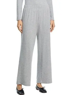 PERFECTWHITETEE Marcie Brushed Sweater Jersey Pull-on Pants - Heather Grey