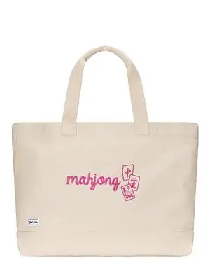 AME & LULU Mahjong Large Tote - Natural