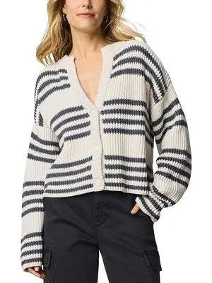 Splendid Alexandra Stripe Cardigan - Moonstone/ink
