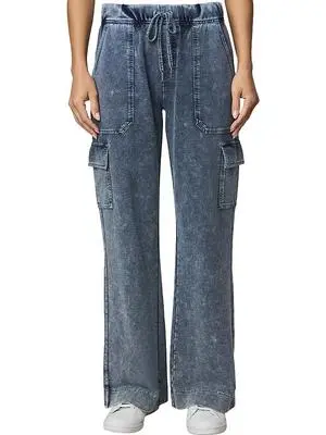 Splendid Gwen Terry Cargo Sweatpants - Indigo