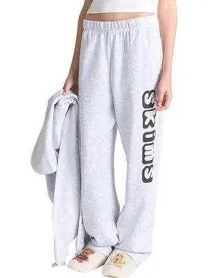 SKIMS Fleece Pants - Snow Print