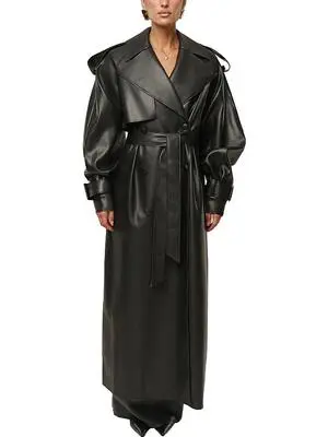 JLUXLABEL The Icon PU Leather Coat Black