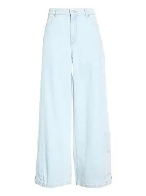 VICOLO Denim Couture Wide-leg Jeans - Blue