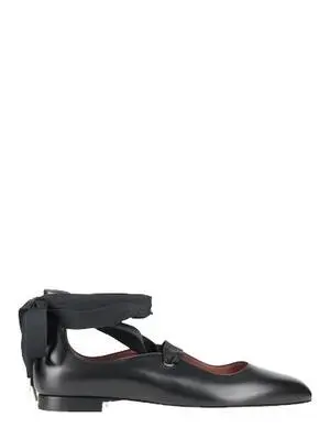 Bally Ballet Flats With Laces - Black