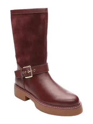 Sanctuary Milena Calf Boots Wine