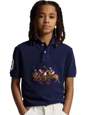 Ralph Lauren Triple-pony Cotton Polo Shirt - Newport Navy
