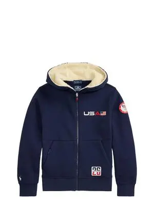 Ralph Lauren Team Usa Fleece Full-zip Hoodie - Refined Navy