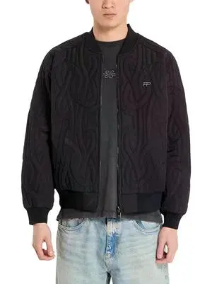Filling Pieces Quilted Bomber Jacket - Black