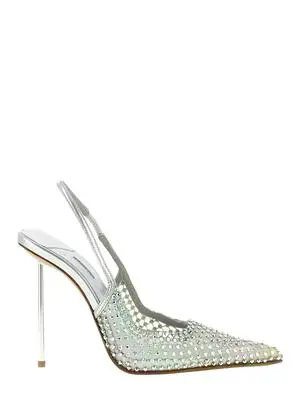 LE SILLA Gilda Rhinestone Slingback Pumps - White
