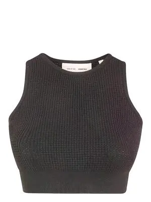 Fear Of God Waffle-knit Top - Black