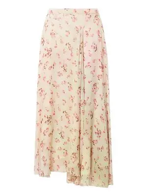 MARANT ETOILE Lycia Floral-pattern Midi Skirt - Neutrals