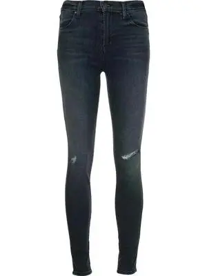 J Brand Distressed Skinny Jeans - Blue