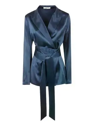 JOSEPH Archer Silk Jacket - Blue