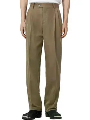 ALLSAINTS Tallis Pleated Trousers - Brown