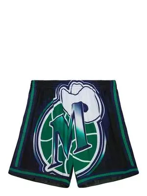 Mitchell & Ness Dallas Mavericks Big Face Shorts - Black