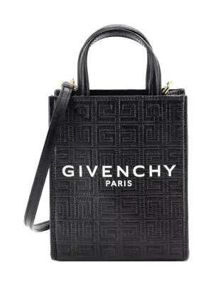 Givenchy Vertical G-4g Coated Canvas Mini Tote Bag - Black