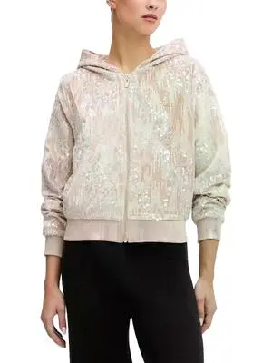Guess Sequin-embellished Hoodie - Neutrals