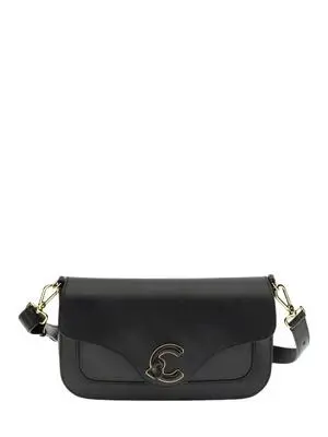 COCCINELLE Logo-plaque Shoulder Bag - Black