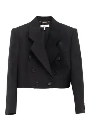 Chloé Spencer Striped Button Blazer - Black