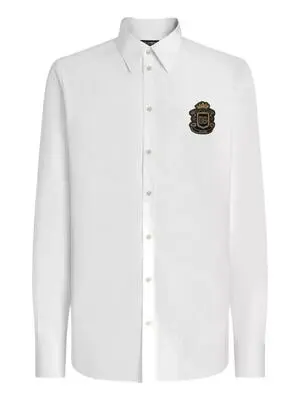 Dolce & Gabbana Crest-appliqué Shirt - White