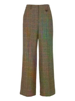 Lorena Antoniazzi Check-pattern Trousers - Brown