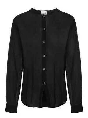 Le Kasha Buttoned Long-sleeve Blouse - Black