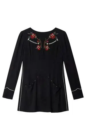 Isabel Marant Youma Beaded Mini Dress - Black