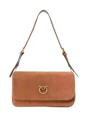Pinko Logo-appliqué Shoulder Bag - Brown