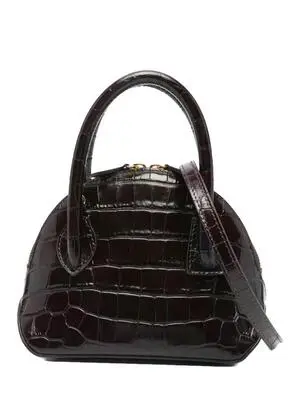 LIFFNER Dome Croc-embossed Mini Bag - Brown