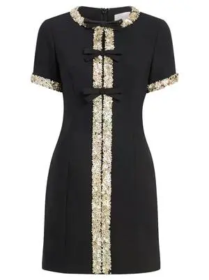 Cinq À Sept Maelle Embellished Mini Dress - Black