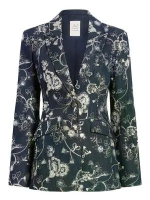 Cinq À Sept Cheyenne Embroidered Blazer - Blue