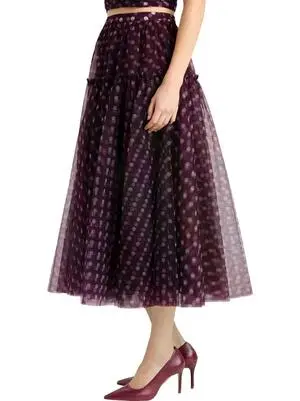 Cinq À Sept Camille Polka Dot Selly Skirt - Purple
